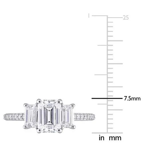 JULIANNA B. Moissanite Three-stone Engagement Ring