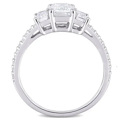 JULIANNA B. Moissanite Three-stone Engagement Ring