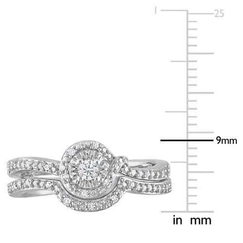 JULIANNA B. Diamond Halo Bridal Ring Set