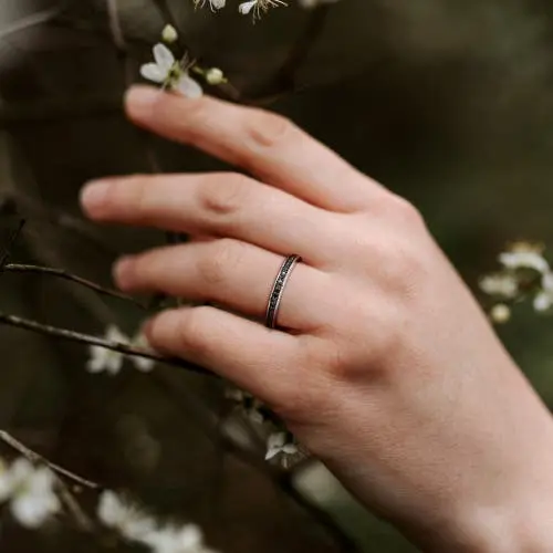 JULIANNA B. Black Band Ring