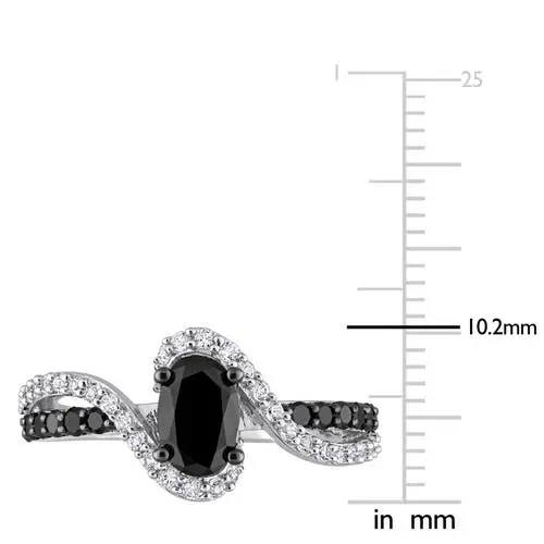 JULIANNA B. Created White Sapphire And Black Swirl Ring