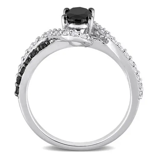 JULIANNA B. Created White Sapphire And Black Swirl Ring