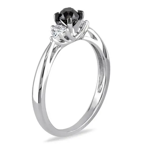 JULIANNA B. 1/2 Ctw Black & White Engagement Ring