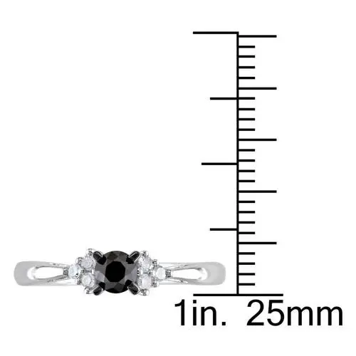 JULIANNA B. 1/2 Ctw Black & White Engagement Ring