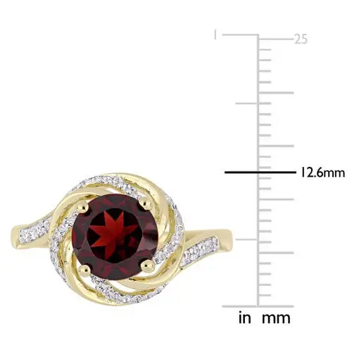 JULIANNA B. White Topaz And Diamond Swirl Ring