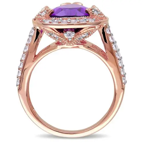 JULIANNA B. White Topaz & Diamond Shank Ring