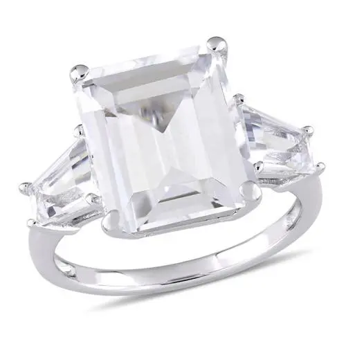 JULIANNA B. White Topaz & Three-stone Ring - Sterling Silver