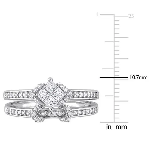 JULIANNA B. 1/2 Ctw Diamond Bridal Ring Set