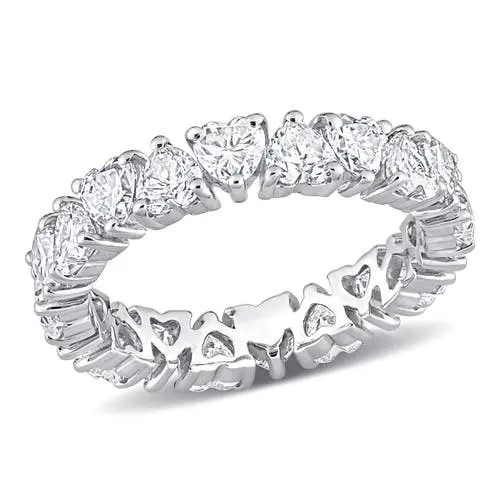 JULIANNA B. Moissanite Heart Eternity Ring - Sterling Silver