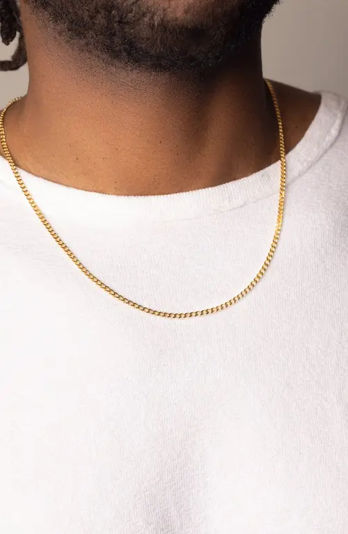 NIALAYA JEWELRY Plated Stainless Steel Link Chain Necklace