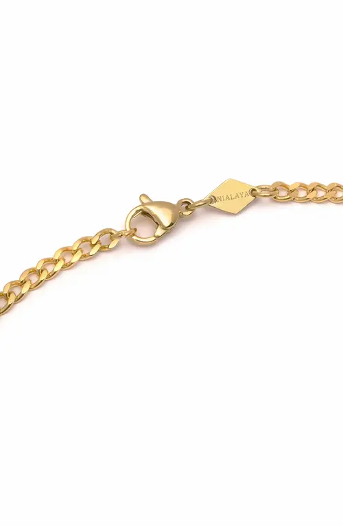 NIALAYA JEWELRY Plated Stainless Steel Link Chain Necklace