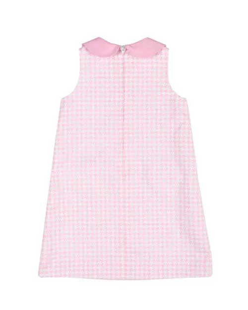 FLORENCE EISEMAN Houndstooth Twill A-line Dress With Bow Pockets