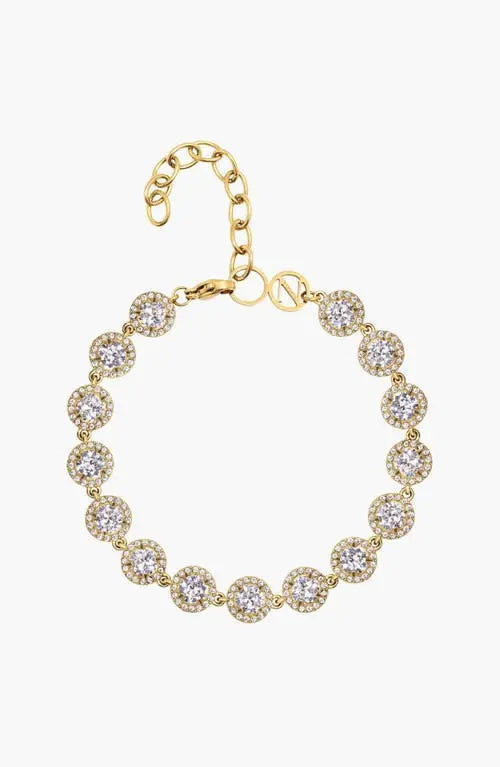 NIALAYA JEWELRY Clear Gemstone Link Bracelet - Clear/gold