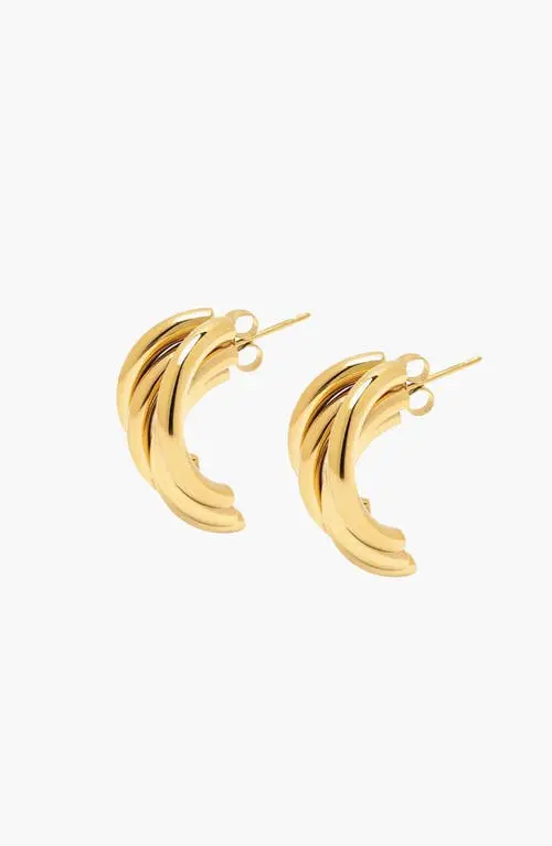 NIALAYA JEWELRY Plated Layered Hoops - Gold