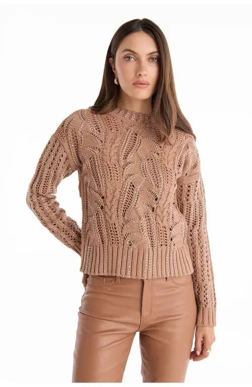 THE NOLI SHOP Elea Crystal Knit Sweater