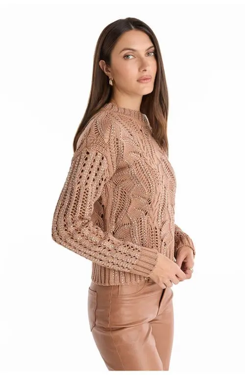 THE NOLI SHOP Elea Crystal Knit Sweater