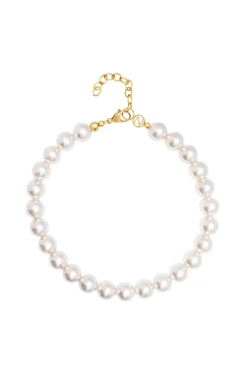 NIALAYA JEWELRY Chunky Pearl Choker Necklace - Ivory