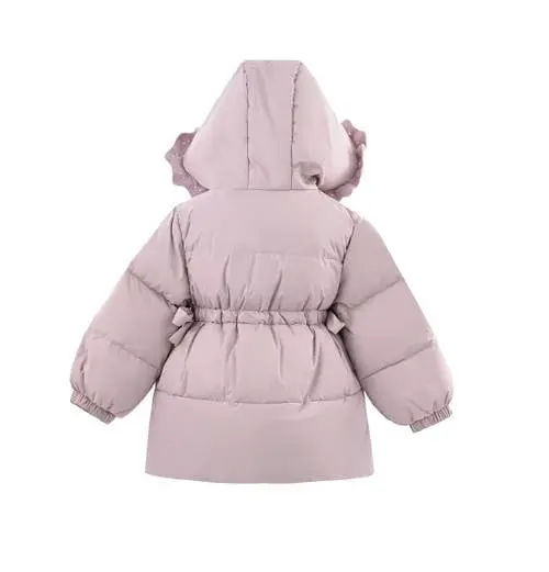MIMI TUTU Ruffle-hood Coat With Matching Scarf - Purple