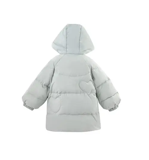 MIMI TUTU Heart-quilted Puffer Jacket - Blue