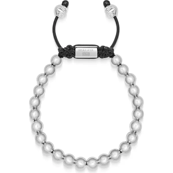 NIALAYA JEWELRY Sterling Beaded Bracelet - Silver