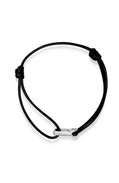 NIALAYA Hook String Bracelet - Black