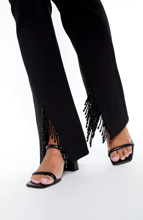BLUE REVIVAL Ooh La La Ponte Bootcut Pants With Beading