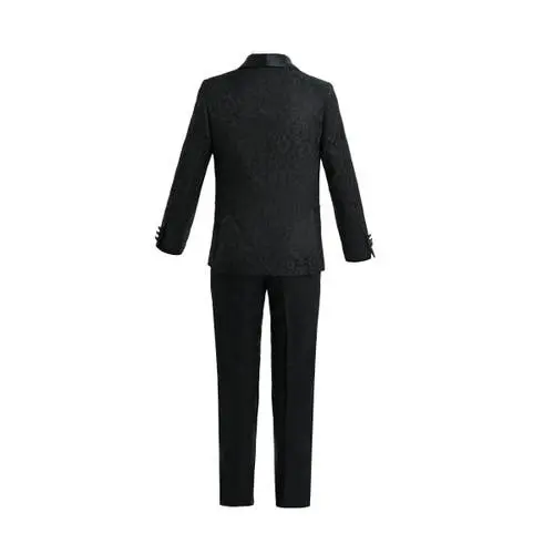 MOUSTACHE Textured Suit Set With Satin Lapels