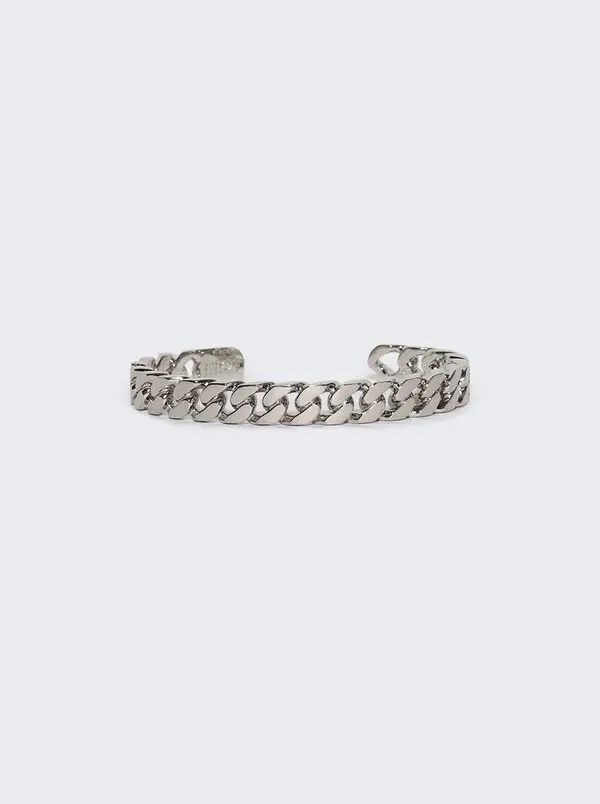 MAISON MARGIELA Logo Chain Cuff Bracelet - Silver