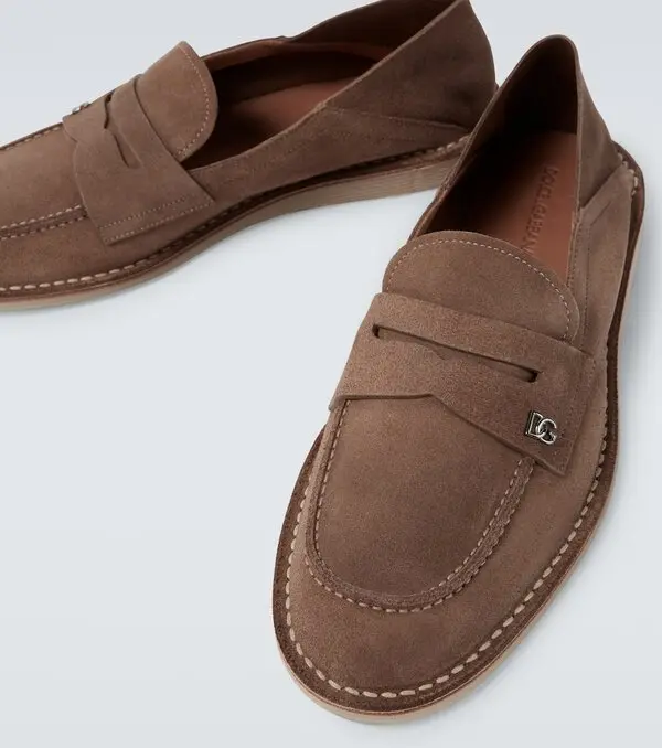 Dolce & Gabbana Ideal Suede Penny Loafers