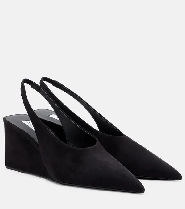 Alaïa Cube 75 Wedge Slingback Pumps