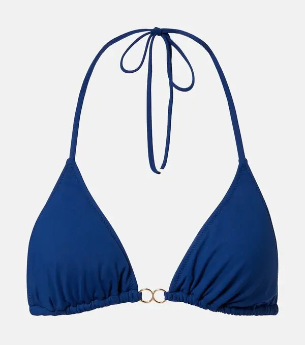 Melissa Odabash Costa Halterneck Bikini Top - Blue
