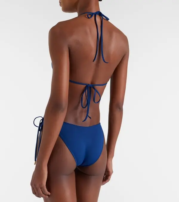 Melissa Odabash Costa Halterneck Bikini Top - Blue