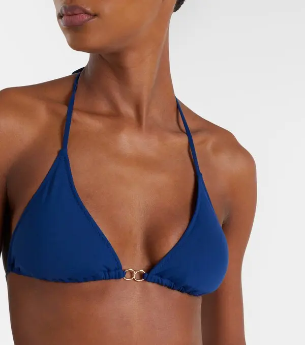 Melissa Odabash Costa Halterneck Bikini Top - Blue
