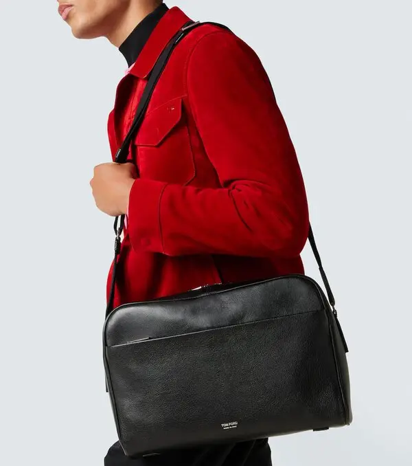 TOM FORD Leather Messenger Bag