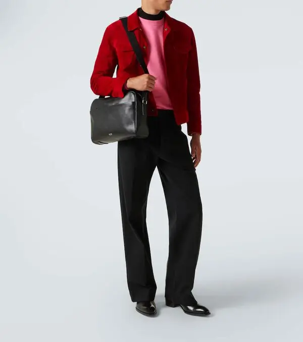 TOM FORD Leather Messenger Bag