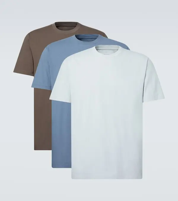 MAISON MARGIELA Set Of 3 Cotton Jersey T-shirts - Grey
