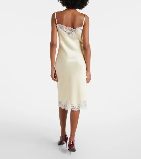 Stella McCartney Lace-trimmed Satin Slip Dress