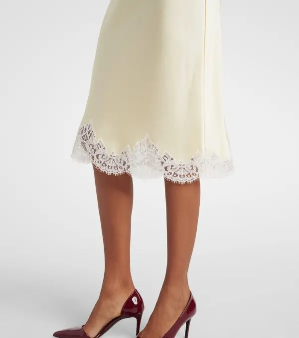 Stella McCartney Lace-trimmed Satin Slip Dress