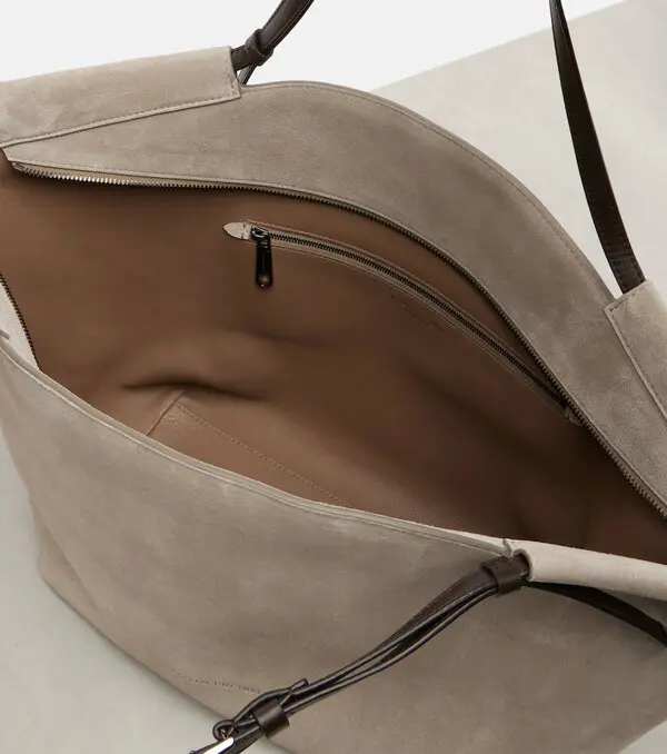 Brunello Cucinelli Large Suede Tote - Beige