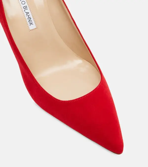 Manolo Blahnik Bb 90 Suede Pumps - Red