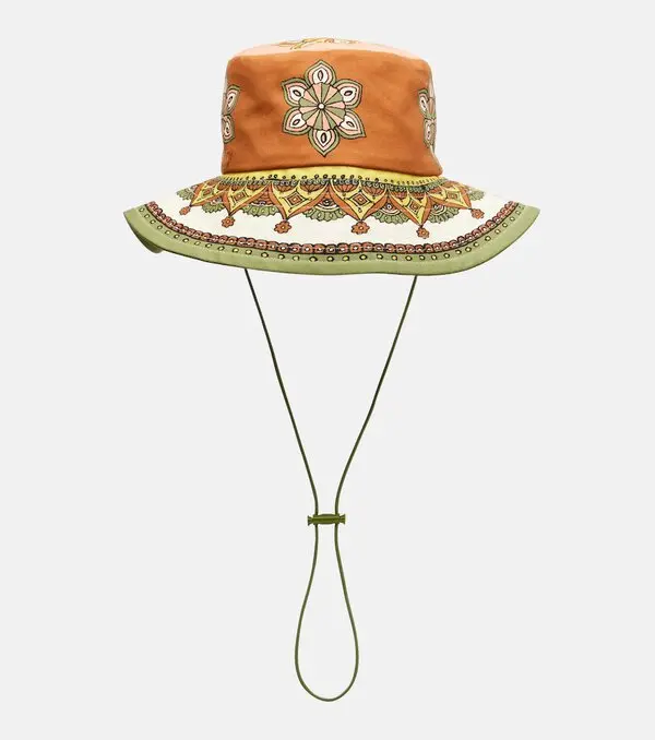 ALEMAIS Alémais Printed Cotton Fedora - Multicoloured