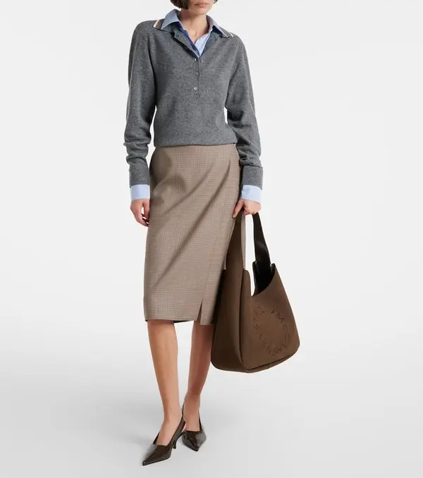 Stella McCartney Layered Virgin Wool Polo Sweater