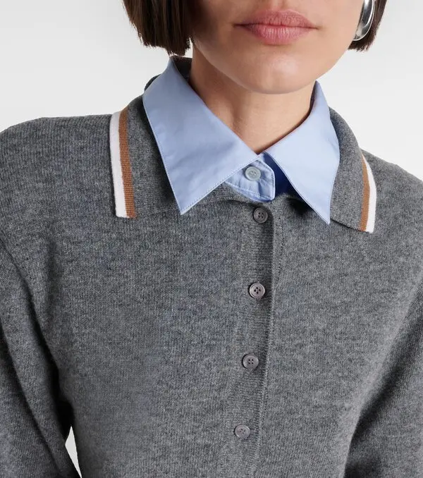 Stella McCartney Layered Virgin Wool Polo Sweater