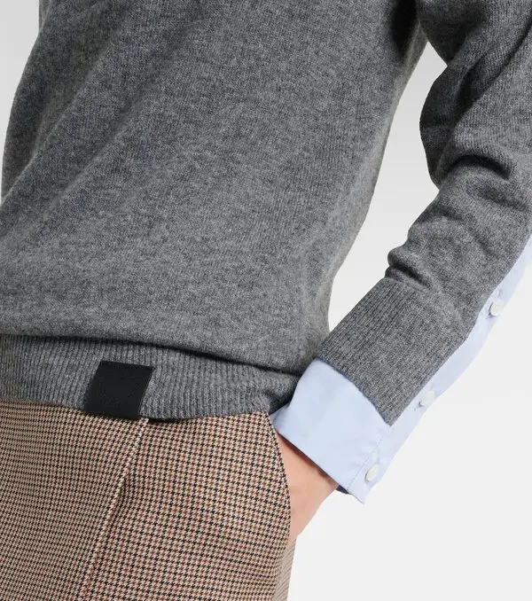 Stella McCartney Layered Virgin Wool Polo Sweater