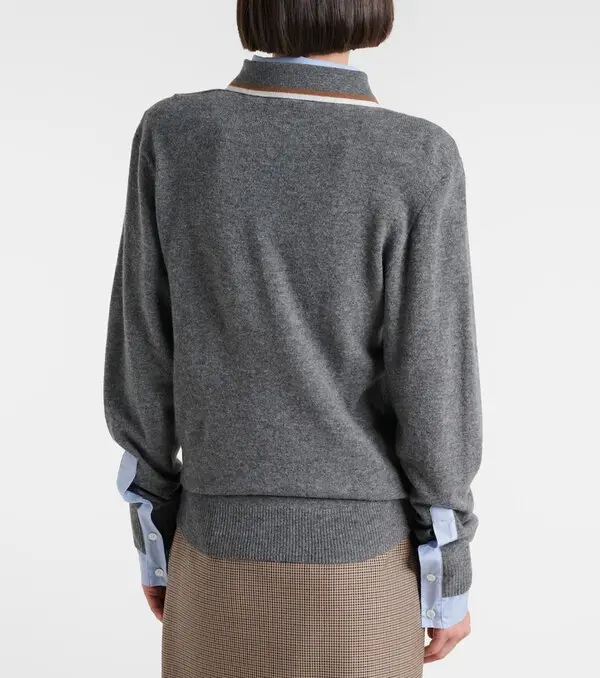 Stella McCartney Layered Virgin Wool Polo Sweater