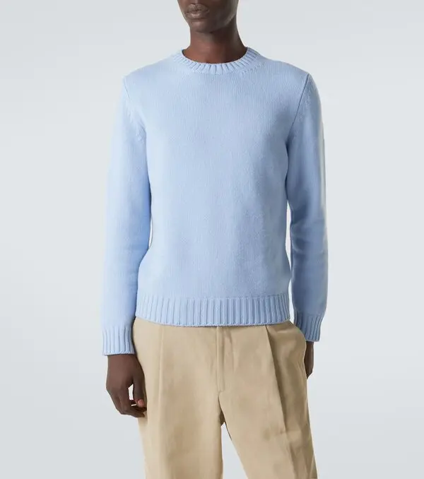 SAMAN AMEL Gio Cashmere Sweater - Blue
