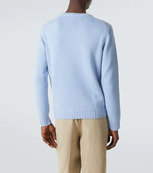 SAMAN AMEL Gio Cashmere Sweater - Blue