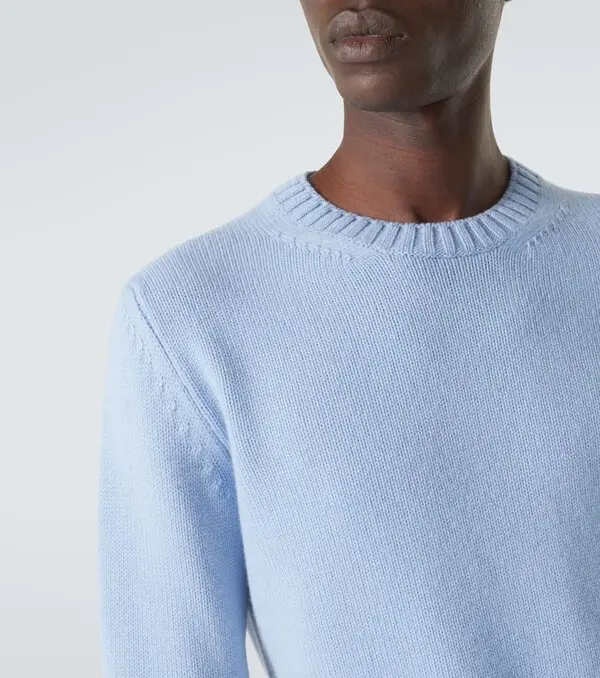 SAMAN AMEL Gio Cashmere Sweater - Blue