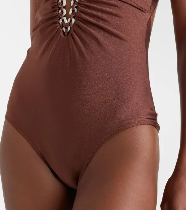 ADRIANA DEGREAS Solid Halterneck Swimsuit