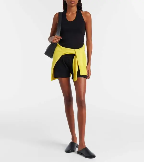 Extreme Cashmere Cotton And Cashmere Shorts - Black